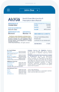 Membership ID Card - Altrua HealthShare